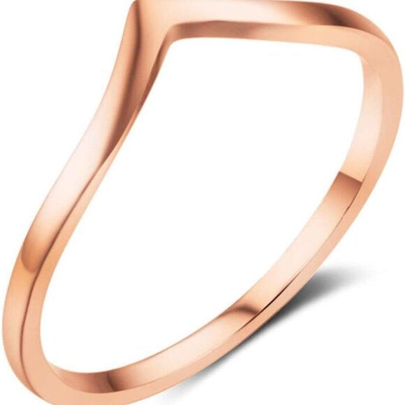 Other | Stainless Steel Pointed Chevron Classical Simple Plain ...